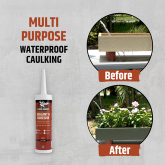 Silicone Caulking Adhesive Protective Sealant | Liquid Rubber White